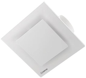 Sapho, TECTO koupelnový stropní ventilátor axiální, 20 W, potrubí 100mm, bílá, TC201