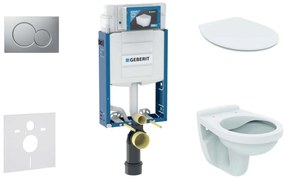 Geberit Kombifix - Set předstěnové instalace, klozet Alpha se sedátkem, tlačítko Sigma01, matný chrom 110.302.00.5 ND3