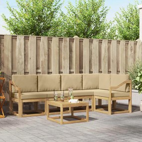 Venkovní pohovková souprava 6 ks Bílá a béžová 3387682