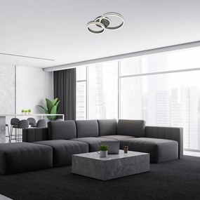 Rabalux Stříbrné stropní LED svítidlo Avalon 650mm 50W 2229