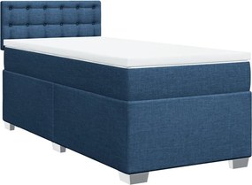 Box spring postel s matrací modrá 100 x 200 cm textil 3285819