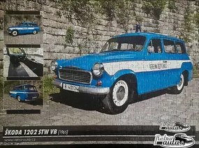RETRO-AUTA Puzzle č. 17 Škoda 1202 STW VB (1965) / 500 dílků / 48 × 36