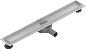Mexen Flat nerezový sprchový žlab 60 cm s rotačním 360° sifonem - tělo žlabu bez krytu, nerez, 1040060