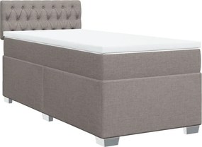 Box spring postel s matrací taupe 90x200 cm textil 3288082