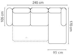 Sedací souprava MAROZZO | 245x170 | rozkládací | VÝBĚR TKANIN a NOŽIČEK