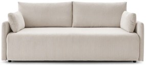 Béžová manšestrová rozkládací/s úložným prostorem pohovka 211 cm Marcel - II. jakost – Bobochic Paris