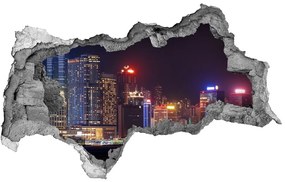 Wallmuralia Fototapeta díra na zeď Hongkong noc 95x73 cm