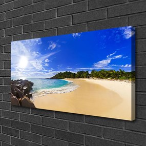 Obraz na plátně Slunce Moře Pláž Krajina 125x50 cm