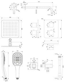 Omnires PARMA SYSPM17ACRB Podomítkový sprchový set s termostatickou baterií, chrom-bílá - Omnires