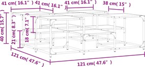 vidaXL Konferenční stolek 121x121x40 cm kompozitní dřevo [839071] Barva: Černá