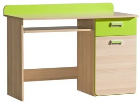 Psací stůl LORENTO L10 Dolmar 120/87/55 Barva: jasan coimbra/zelená