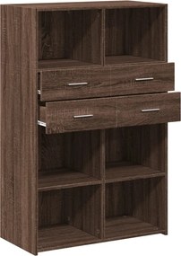 Skříň highboard hnědý dub 80 x 42,5 x 124 cm kompozitní dřevo 3281391