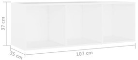 vidaXL Marketos TV skříňky 2 ks bílé 107 x 35 x 37 cm dřevotříska