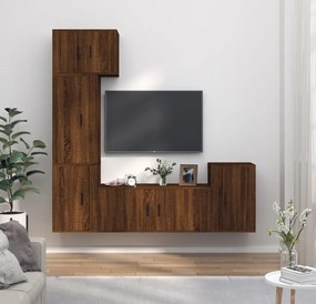vidaXL 5dílný set TV skříněk kompozitní dřevo [3188622] Barva: kouřový dub