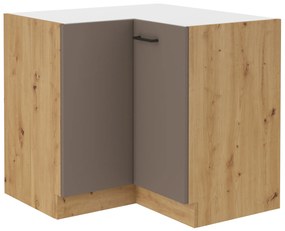 Rohová dolní kuchyňská skříňka Barb 89x89 DN 1F BB (dub artisan + truflová). 1044943
