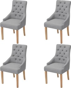 vidaXL Jídelní židle 4 ks textil [274425] Barva: Tmavě šedá
