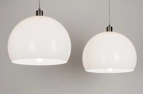 Závěsné designové bílé svítidlo nad stůl Duo Luminale Unima