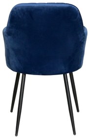 Jídelní židle DELTA modrý samet