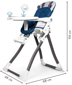 EcoToys Dětská jídelní židlička Sobík - modrá, HC301-904