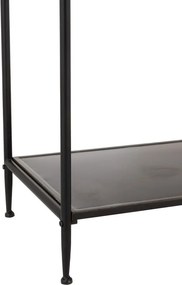 Černý kovový policový regál se šuplíkem Valio Black - 55*37*185cm