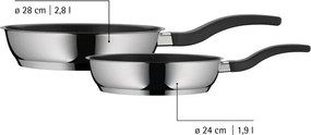 Nerezové pánve v sadě 2 ks s keramickým povrchem ø 28 cm Devil – WMF