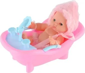 TEDDIES Panenka miminko s vaničkou / Měkké tělo / 12 cm / Kloubová / o