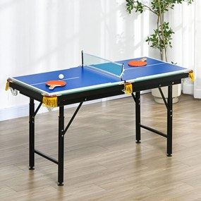 SPORTNOW multigame herní stůl 2v1 multifunkční stůl na stolní tenis a kulečník pro děti a dospělé, ocel 140x63x60-80cm, zelený | Aosom.de