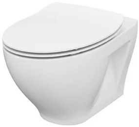 Cersanit Moduo - Závěsné WC se sedátkem SoftClose, CleanOn, bílá K701-147