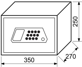 Ocelový sejf s elektronickým zámkem na otisk prstu RICHTER RS.25.GA.FIN