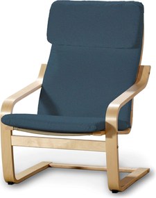 Sedák na křeslo IKEA Poäng barva modrá látka pletený vzor