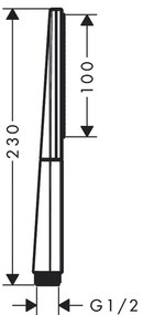 Hansgrohe Rainfinity, tyčová ruční sprcha 100 1jet EcoSmart, chromová, HAN-26867000