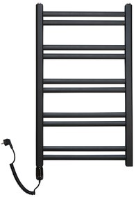 Regnis Retro, topné těleso 440x1650mm se středovým připojením 50mm, 686W, černá matná, RETRO165/40/D5/BLACK