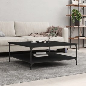 Konferenční stolek černý 100 x 100 x 40 cm kompozitní dřevo - Default Title