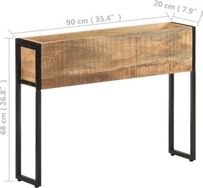 Truhlík 90 x 20 x 68 cm hrubé mangovníkové dřevo 321938