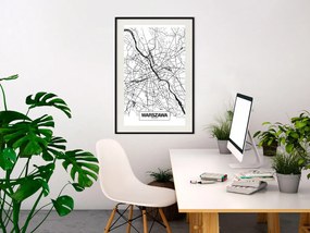 Plakát Mapa města: Varšava