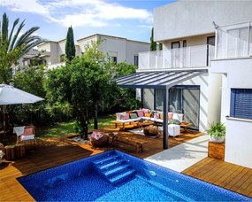 Palram - Canopia Stockholm 3,4 x 5,2 antracit - luxusní hliníková (montovaná) pergola