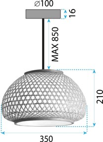 Toolight Toolight, stropní svítidlo 1xE27 APP1577-5C, hnědá-černá, OSW-03801