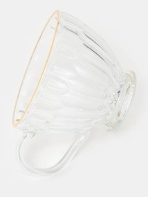 Sinsay - Rýhované šálky se zlatým okrajem 2 pack - clear