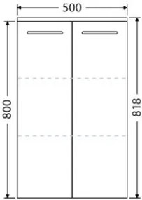 Intedoor nízká doplňková skříň,2 dveře, UNI SN 82/50 2D Varianta: A3136 Dub Anniversary
