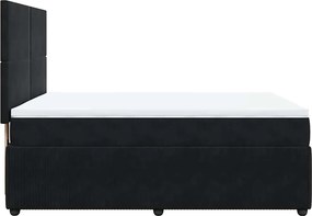 Box spring postel s matrací černá 140 x 190 cm samet 3292330