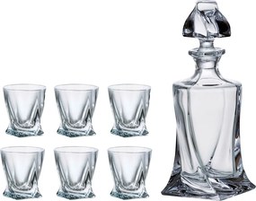 Bohemia Quadro 1+6 Set Whisky Sklenice Karafa Křišťál Set