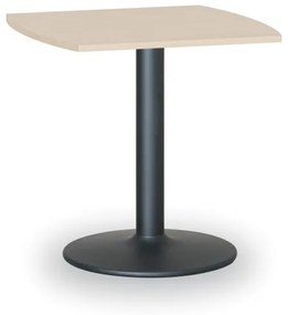 Konferenční stolek ZEUS II, 660x660 mm, černá podnož, deska bříza