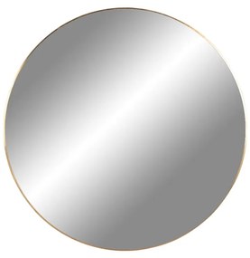 Kulaté nástěnné zrcadlo s rámem ve zlaté barvě House Nordic Jersey, ø 60 cm