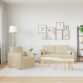 Set pohovek 2 ks Krémová textil 3407542