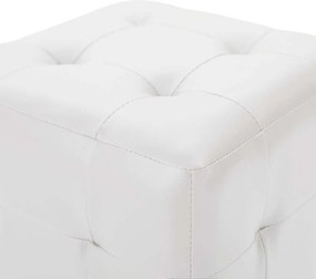 Taburety 2 ks bílé 30 x 30 x 30 umělá kůže 278389
