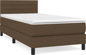 Box spring postel s matrací tmavě hnědá 90x190 cm textil 3140100