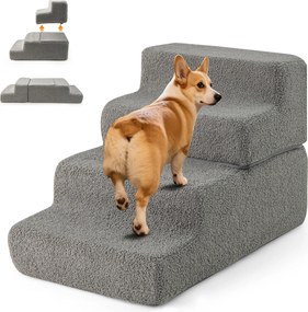 Costway 4-Step Foam Schodiště pro psy Skládací schody pro psy s protiskluzovým