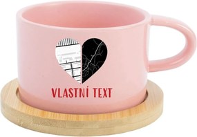 Personalizovaný keramický hrníček "MAKRONKA" - Dvě místa, jedno srdce