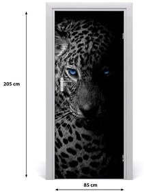 Samolepící fototapeta na dveře Leopard 85x205 cm
