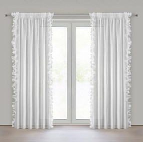 ZÁCLONA NA PÁSCE GABRIELA 140X270 CM BÍLÁ